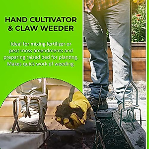 Yard Butler Twist Tiller garden cultivator & hand tiller heavy duty garden claw hand tool - ITNT-4