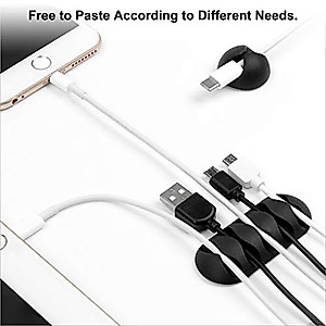 ELZO Cable Clips, Cable Clip Holders Organizer [20 Pack] Management Mini Cable Tidy Holders Adhesive Hooks Wire Cord Holder for Organizing USB Cable/Power Cord…