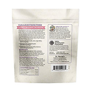 Dr. Harvey's Fabulous Finch Food for Outside Feeder and Indoor Birds- Premium Bird Feed with Seeds, Nuts, Fruits, Vegetables for Finches Trial Size (4 Oz)