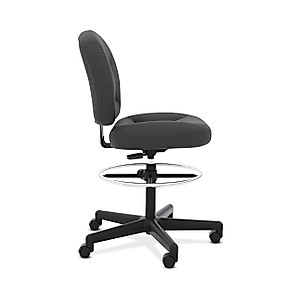 HON ValuTask Task Stool, Mid-Back Stool for Sit to Stand Seating, Black (HVL215)