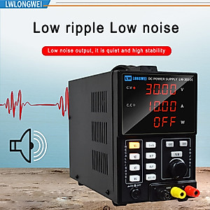 LWLONGWEI DC Power Supply Variable, Programmal Control 30V 10A Adjustable Switching Regulated DC Bench Power Supply with 4-Digits LED Power Display 5V/2A USB Output, (4sets 30V 10A)