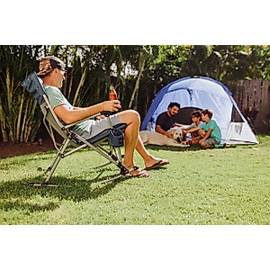 ONIVA - a Picnic Time brand Outdoor Rocking Camp Chair - XL Heavy Duty Camping Chair for Adults, (Navy Blue)