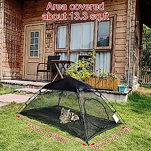 OUTINGPET Mini Cat Tent Outdoor Playpen Pop Up Pet Cat Enclosures Portable Sunshade and Anti-UV Cat Playhouse for SUV Pickup Truck (Play Tents for Cats and Small Animals) - Outside Habitat