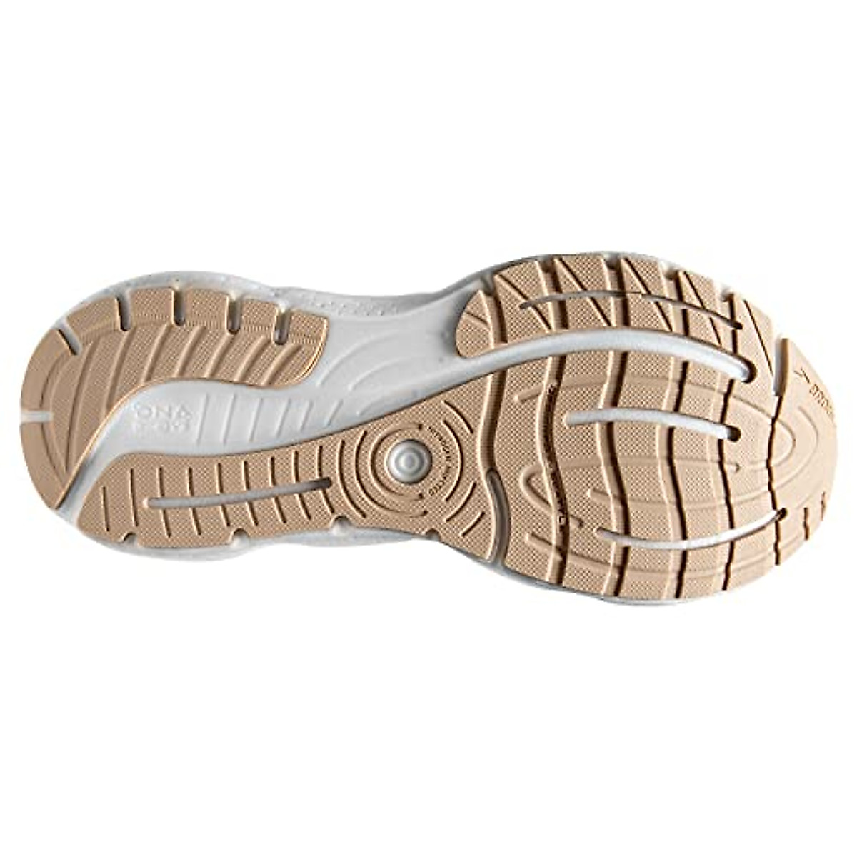 Brooks Women’s Glycerin StealthFit GTS 20 Supportive Running Shoe - White/Black/Cream - 8.5 Medium