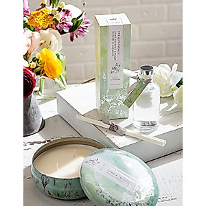 Pre de Provence Heritage Home Fragrance Collection Three Wick Candle Tins, 10.5 oz, White Gardenia