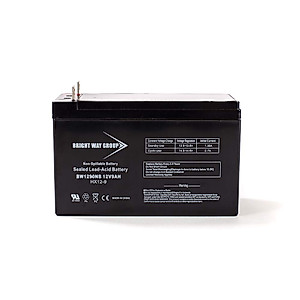 Bright Way Group 12V 9Ah Rechargeable SLA Battery Nut & Bolt Terminal | BW1290 NB Terminal | Generator Jump Starter Lawn & Garden