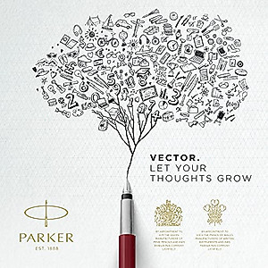Parker 3501179801902 Fountain Vector, Black Pen, Multicolor
