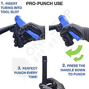 One Stop Outdoor Drip Irrigation Tubing Hole Punch Tool - for Easier 1/4" Inch Fitting & Emitter Insertion (Pro Punch Tool)