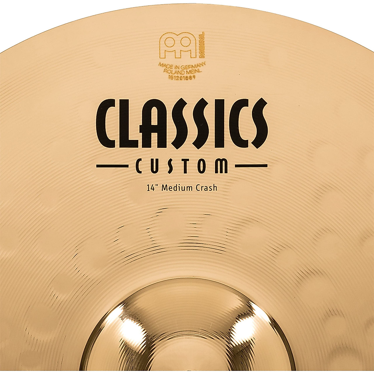 Meinl 14" Medium Crash Cymbal - Classics Custom Brilliant - Made in Germany, 2-YEAR WARRANTY (CC14MC-B)
