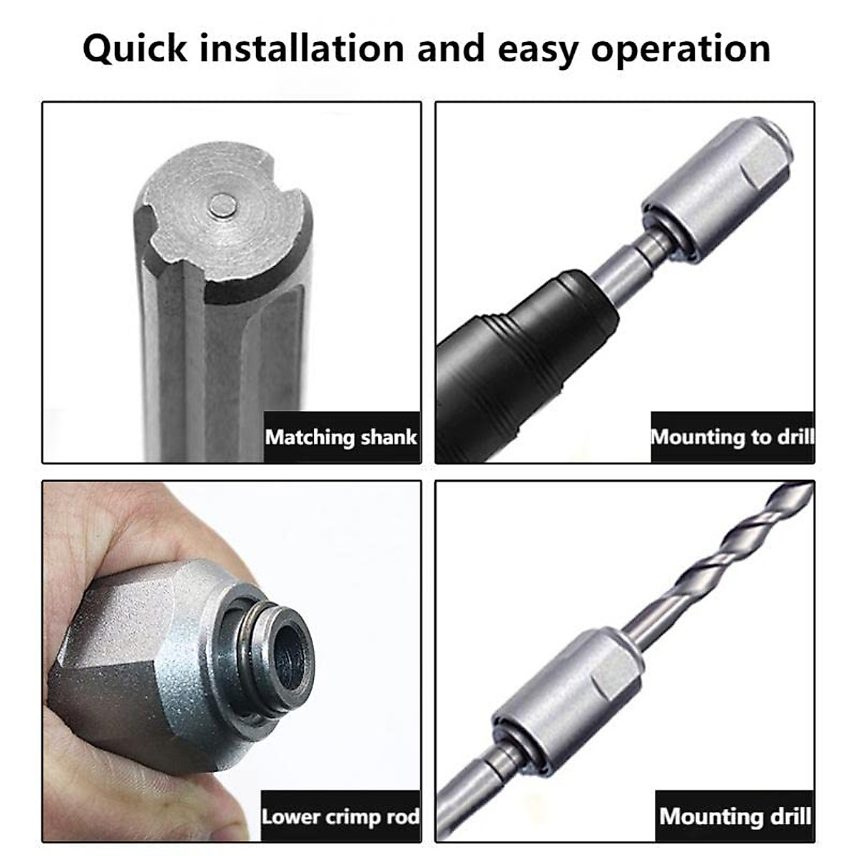 SDS Max to SDS Plus Adapter, 40 Chrome Steel Hammer Drill Adaptor for Rotary Hammers Connection SDS-Max to SDS-Plus Impact Drill Converter Shank Quick Tool