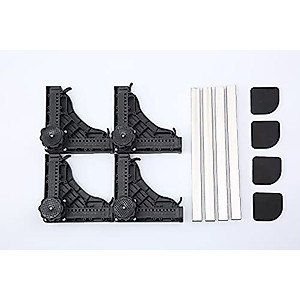 YULEMY Mini Dorm Fridge Stand Washing Machine Base Universal Mobile Base with 4 Strong Feet Multi-Functional Adjustable Pedestal for Dryer, Washer and Refrigerator (Grey)