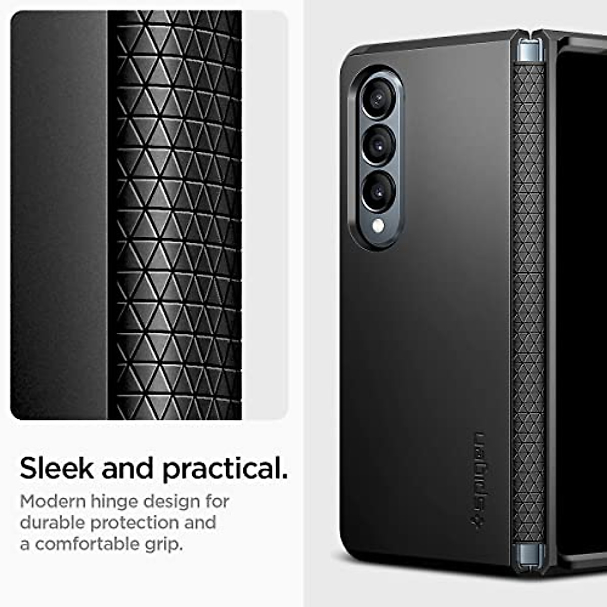 Spigen Tough Armor [Hinge Protection] Designed for Galaxy Z Fold 4 Case (2022) - Black