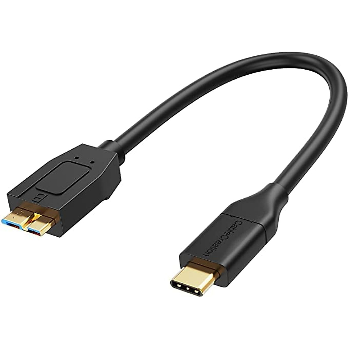 CableCreation USB C Hard Drive Cable 1FT, 10Gbps Data Transfer Speed, USB C to Micro B Male Cable, Compatible with Seagate, WD, Toshiba, Samsung External Hard Drive and More - Black