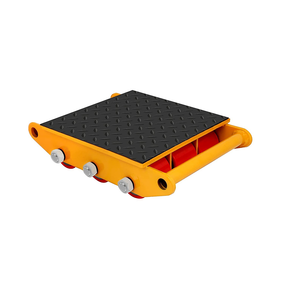 GCCSJ 15T Machinery Skate Dolly, 33000lbs Machinery Moving Skate Machinery Mover Skate with Non-Slip Belt and 9 PU Rollers, Dolly Machinery Skate for Industrial Moving Equipment