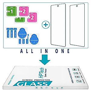 HPTech (2 Pack) Designed for Samsung Galaxy S20 FE, Galaxy S20 FE 5G, Galaxy S20 FE 5G UW Tempered Glass Screen Protector, 9H Hardness, Support Fingerprint Reader, Case Friendly