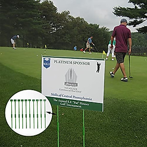 Lightweight Yard Signs Stakes Protest Sign Holders,Parades Slogan Poles, Warning Signs Support Placards With Handle For Grand Ceremonies,Sale,Vote, Sports, Airport Pick Up, Pack 10 (SET A)