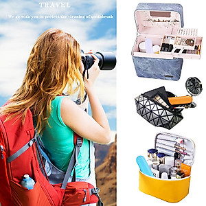 20PCS Toothbrush Case Set,Portable Breathable Toothbrush Holder,Dust-proof Toothbrush Box Storage,Plastic Toothbrush Container Travel Toothbrush Mixed Color,Daily and Travel Use