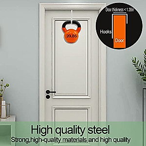 Peasulin 6 Pack Over The Door Hooks, Door Hangers Hooks, Soft Rubber Surface Prevents Scratches, White Door Hooks for Bathroom, Living Room, Kitchen Hanging Clothes, Towels, Shoe Bag, Hats