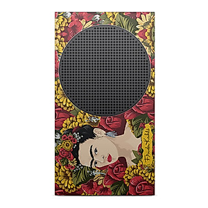 Head Case Designs Officially Licensed Frida Kahlo Portrait Pattern Floral Vinyl Sticker Gaming Skin Decal Cover Compatible With Xbox Series S Console and Controller Bundle
