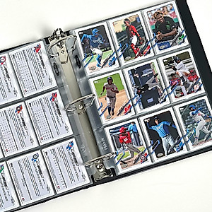 BCW Supplies 3" Baseball Album - Black | Premium Durable Binder for 90 Baseball Cards Heavy-Duty D-Ring, Lasting Durability, and Classic Display | Ideal for Collectors, Storage, and Card Protection