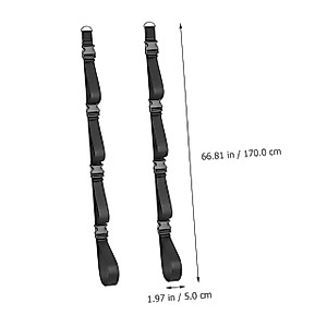 Levemolo 2pcs Wall-Mounted Storage Rack Utility Blaclight Storage Shelves Garage Wall Strap Hanging Storage Straps Wall Storage Strap Garage Storage Rack Polyester Black