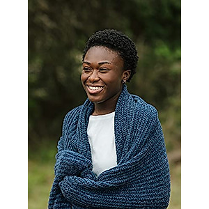 Chanasya Chenille Knit Super Soft Velvety Texture Throw Blanket - Cozy Classy Elegant Decorative with Subtle Shimmer for Sofa Chair Couch Bed Living Bed Room Blanket -(50x65 Inches) Blue