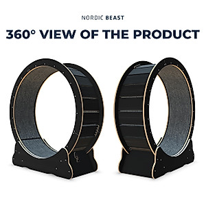 48'' Large Cat Wheel – Size Which Doesn't Negatively Affect Cat's Spine – Nordic Beast, Cat Exercise Wheel Indoor, Cat Wheels for Indoor Cats, Cat Treadmill, Cat Running Wheel, Cat Wheel Exerciser