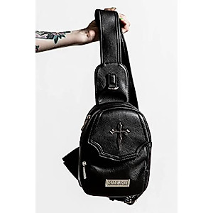 Killstar I Am The Night Cross Goth Punk Grunge Sling Cross Body Bag