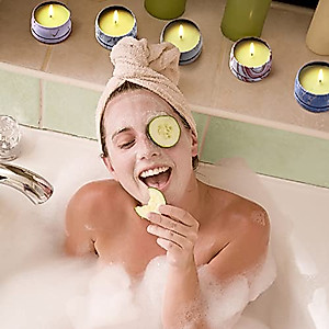 Eyamumo 12 Packs Scented Candles Gifts for Women, Natural Soy Wax Vanilla Jar Candles, Strong Fragrance Aromatherapy Candles with Portable Travel Tin, Funny Best Birthday Boss Day Gifts for Women Mom