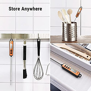 ThermoPro TP01A Digital Meat Thermometer for Cooking Candle Liquid Deep Frying Oil Candy, Kitchen Food Instant Read Thermometer with Super Long Probe, Backlit, Lock Function