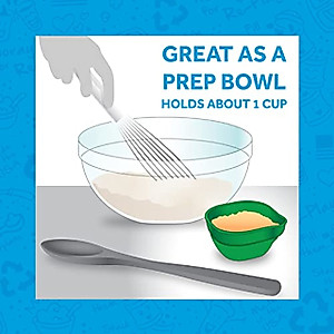 Re-Play Made in USA 8 Oz. Dip 'n' Pour Toddler Bowls, Set of 4 - Dishwasher and Microwave Safe Snack Bowls with Deep Sides and a Wide Flat Bottom - 3.5" x 3.5" x 2", Mint