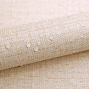lenify Beige Grasscloth Wallpaper Peel and Stick Wallpaper Textured Contact Paper 15.7inch x 118.1inch Faux Linen Wallpaper Vintage Grasscloth Contact Paper Self Adhesive Removable Wallpaper Vinyl