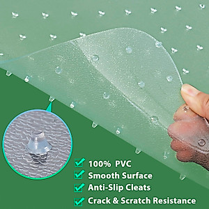 Nova Microdermabrasion Office Chair Mat for Carpet Computer Chair Mat Desk Chair Mat for Carpeted Floors Anti-Slip Floor Protector for Home Office (Carpet Mat with Lip, 48"x36")