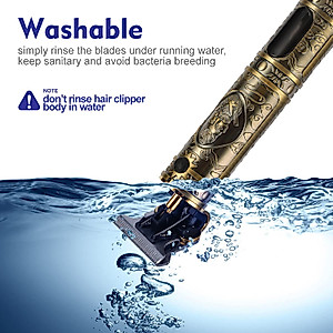 Skin Scrubber Hair Clippers for Men, Professional Cordless Trimmer Men Hair Clipper with Combs Guards and LED Display Rechargeable Beard Hair Trimmer Haircut Grooming Kit for Men