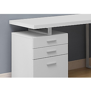 Monarch Specialties Hollow-Core Left or Right Facing Desk, 48-Inch Length, White