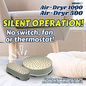 Davis Air-Dryr 500 & 1000 2 Pack Bundle - Quiet Room Dehumidifier for Moisture Problems and Wet Air Solution - Boat Dehumidifier - Portable Dehumidifier for RV, Camper, Bathroom, Bedroom and More