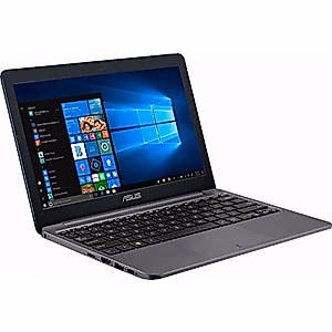 ASUS Thin and Lightweight 11.6 inch HD Premium Laptop with 32GB MicroSD Card | Intel Celeron Dual-core | 2GB Memory | 32GB EMMC Storage | USB-C | WiFi | GbE LAN | HDMI | Windows 10 | Star Gray