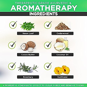 iHeart Nature Organic Neem Soap Bar (Large 6 Ounce) - Herbal Body Odor Cleanser - Moisturizing, Long-Lasting, Creamy Wash - Gentle Skin Hydration and Care