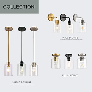 KLSS 2 Pack Black Modern Semi Flush Mount Ceiling Light,Rustic Ceiling Light fixture for Closet Hallway Entryway,Hallway Ceiing Light,Matte Black Finish (6 in)