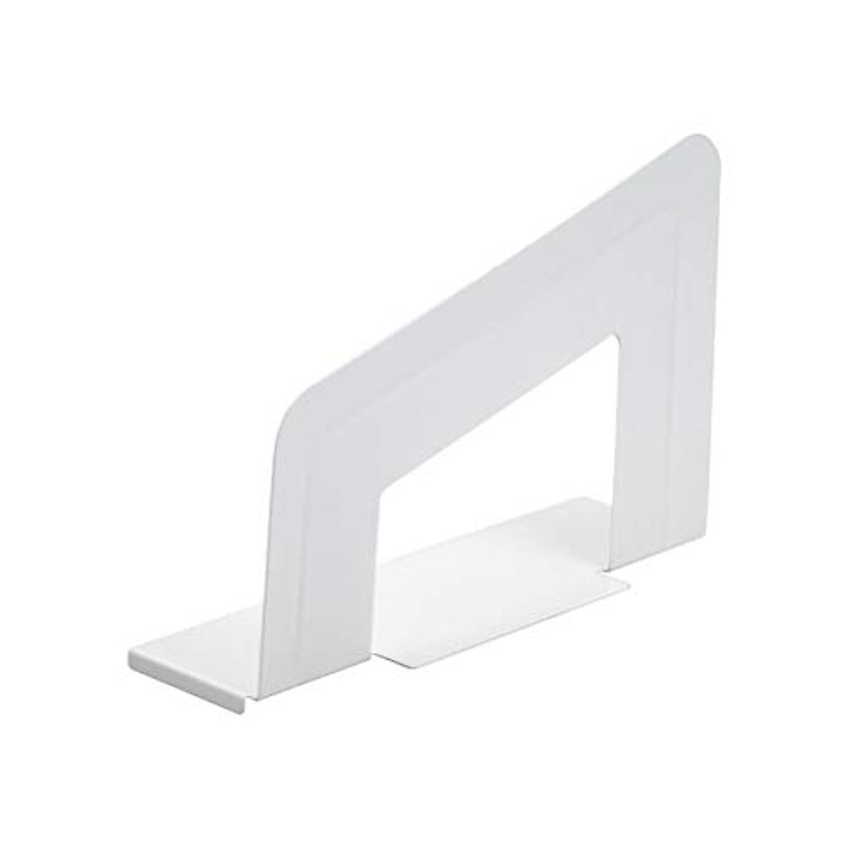LIHIT LAB Magnetic Book End (Shelf Divider), 3" x 9.4" x 6.5", White, (A7350-0)