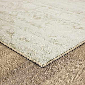 Mohawk Home Layland Beige Floral Geometric (2' 6" X 4' 2") Scatter Rug
