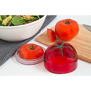 Tulz Tomato Save-A-Half, 4 x 4 x 3 inches, Red