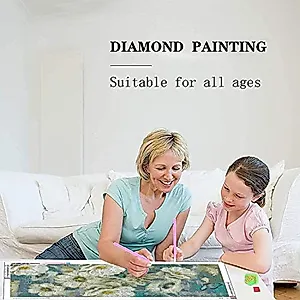 Tiwabb Flower Large Diamond Painting Kits,5D Diamond Painting Kits for Adults Kids DIY Diamond Art Kits Full Round Drill Diamond Dots Painting with Diamonds Gem Art and Crafts Home Decor 20X12inch