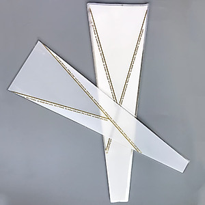 ZAYOIZY 50pcs Flower Bouquet Packaging Bags Single Rose Wrapping Sleeves Clear Cellophane Bags Plastic Bouquet Wrappers for Valentine' s Day Present, White