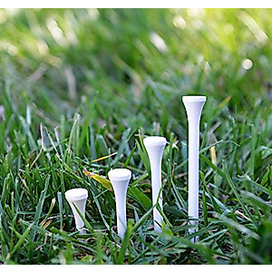 PRIDE GOLF TEE unisex adult 50 Count Bag Golf Tees, White, 2.125 US