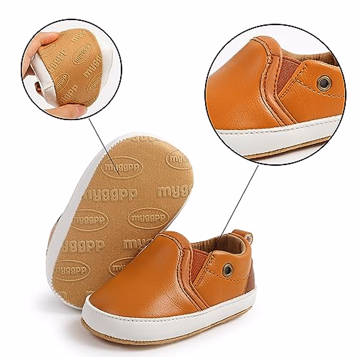 Timatego Infant Baby Boys Girls Snow Boots Non Slip Soft Sole Toddler First Walker Crib Warm Winter Shoes 0-18 Months(0-6 Months Infant 30 Brown)