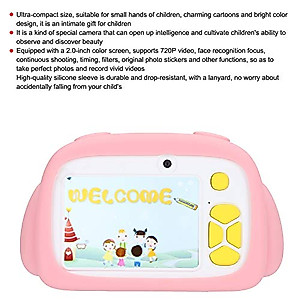 Video Recording Camera, Children Camera, Continuous Shooting, for Children(Pink)