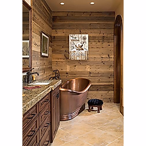 Funny Highland Cow Bathroom Wall Art Rustic Cow Bathroom Pictures Wall Decor Farmhouse Cow Canvas Prints Painting Country Home Decor Framed Artwork for Bathroom Ready to Hang 12"x16"