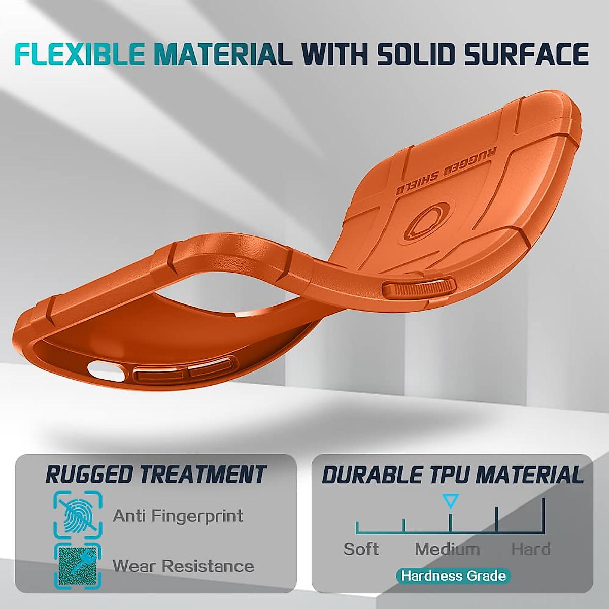 LABILUS for iPhone 13 Mini Case, Rugged Shield 8ft Drop Proof TPU Thick Armor Tactical Protective Case Compatible with iPhone 13 Mini (5.4 inches) - Sunlight Orange