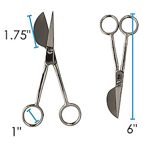 The Beadsmith Applique Scissor – 6 Inches, Duckbill Knife Edge, Angled Handle, Adjustable Tension Screw – Paddle Shape for Art, Crafting, Fabric, Thread, Needlework, Embroidery & Sewing